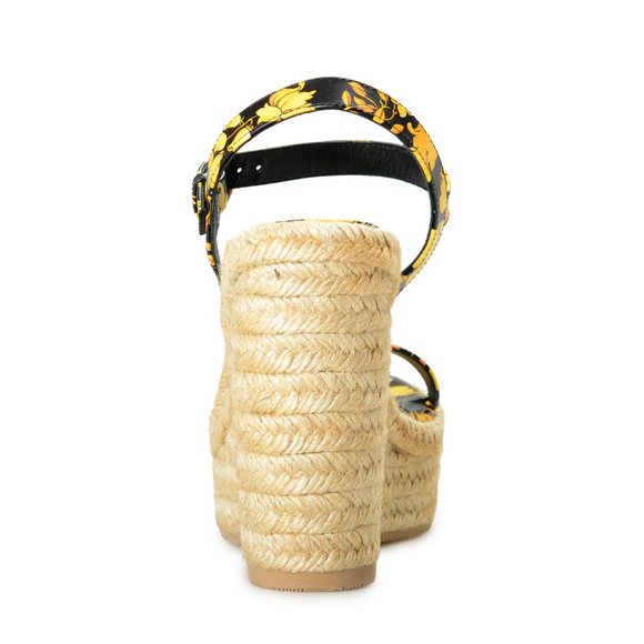 Versace | Shoes | Versace Womens Barocco Floral 0 Leather Ankle Strap ...